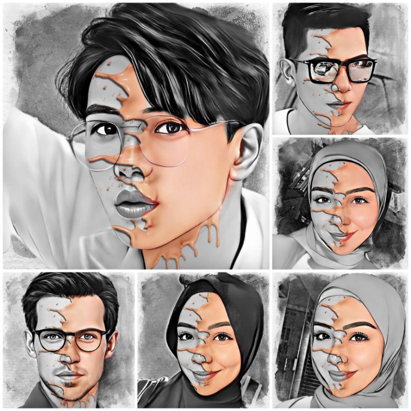 Gift Photo Potret Paint (Free Editing) | Shopee Malaysia