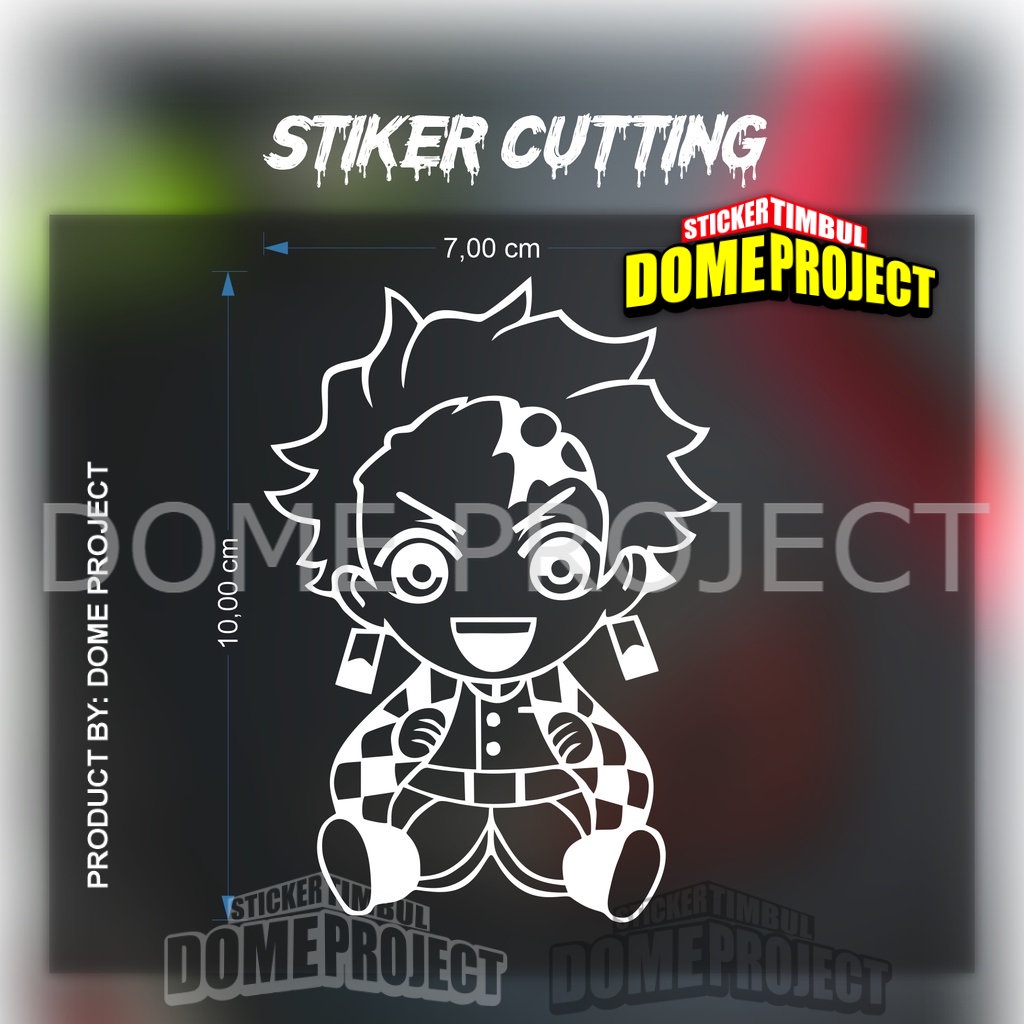 Tanjiro CHIBI Cutting Stickers - Premium Anime Stickers for Motorcycles ...