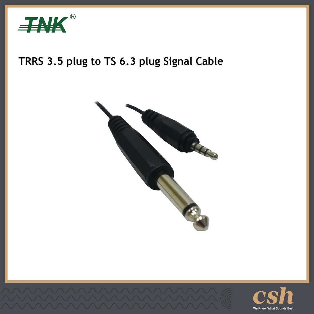 TNK TRRS 3.5 plug to TS 6.3 plug Signal Cable (For Recording use only ...