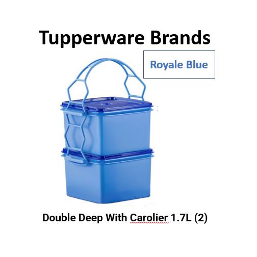 Tupperware Double Deep Cariolier 1.7L x 1 set Purple Mix OR Royale Blue ...
