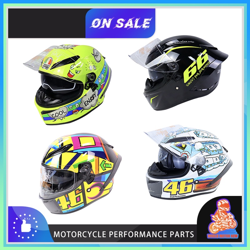 motosikal Helmet motor Racing Full Face Flip Up Double Visor Helmet ...