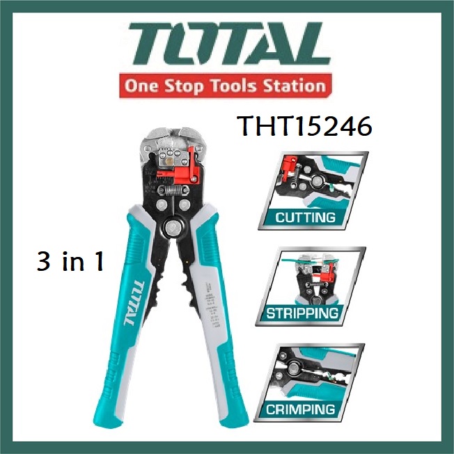 TOTAL THT15246 3 in 1 Automatic Wire Stripper / Stripping / Cutting ...