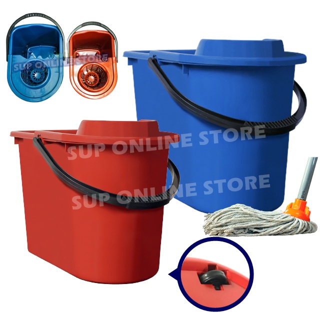 Plastic Mopping Pail with Wheels (10L/15L) / Bekas Mop Beroda / Tong ...