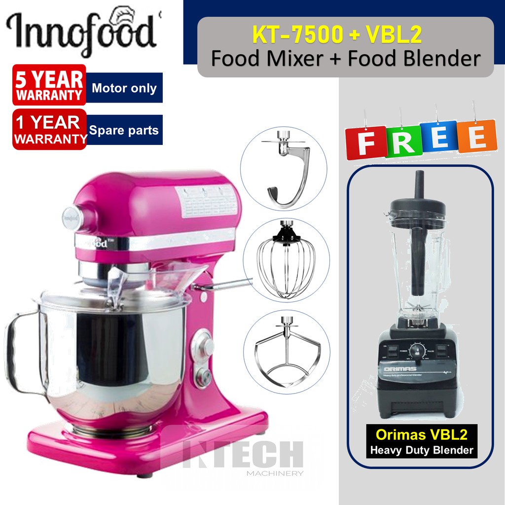 INNOFOOD KT-B7/KT-7500 STAND MIXER (HEAVY DUTY)+ORIMAS VBL2 COMMERCIAL ...