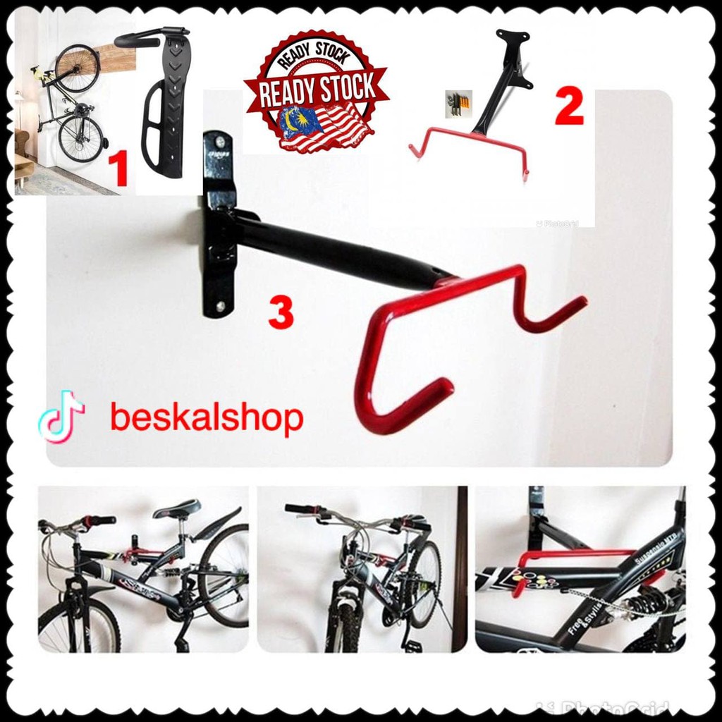 Penyangkut Basikal Bicycle Wall Mounted Bike Hanger Storage Rack ...