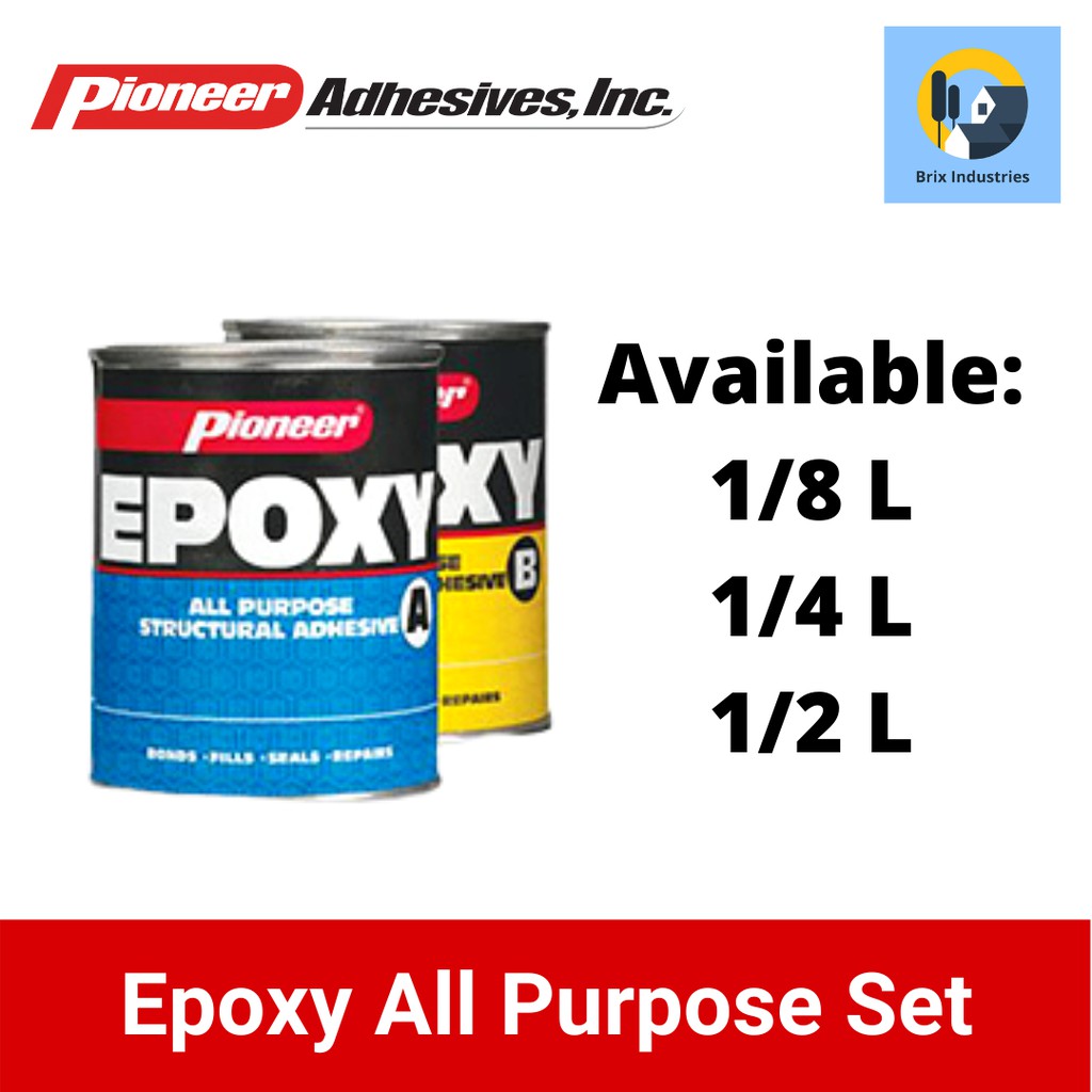 Pioneer Epoxy Set All Purpose Structural Adhesive 1/8L 1/4L 1/2 Liter ...