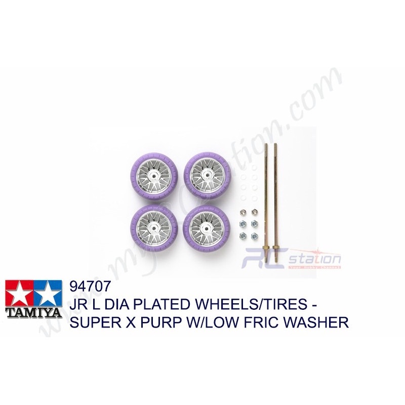 Tamiya #94707 - Super X Nut Stop First Diameter Plating Wheel & Purple ...