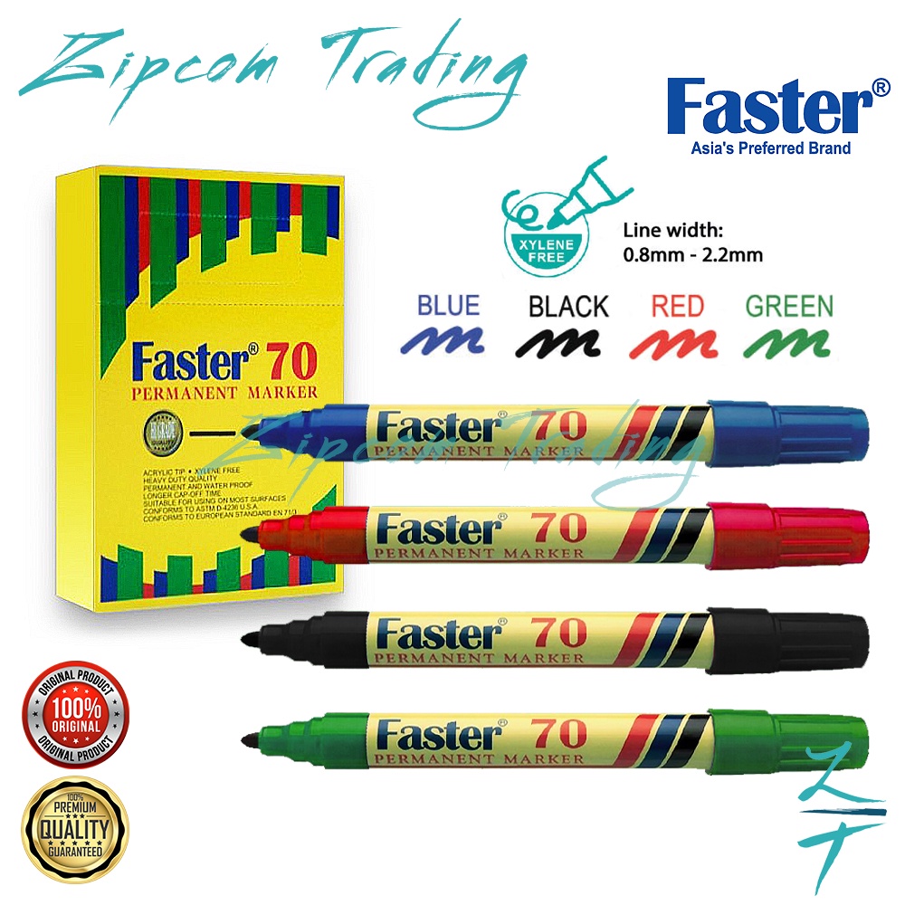 Faster 70 Permanent Marker ( Bullet Nib ) | Shopee Malaysia