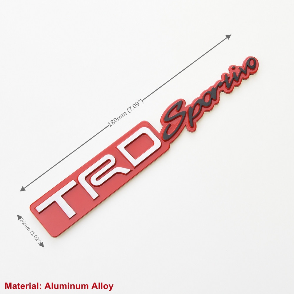 3D Car Sticker Metal Front & Rear Sign TRD SPORTS Logo Emblem Decal ...