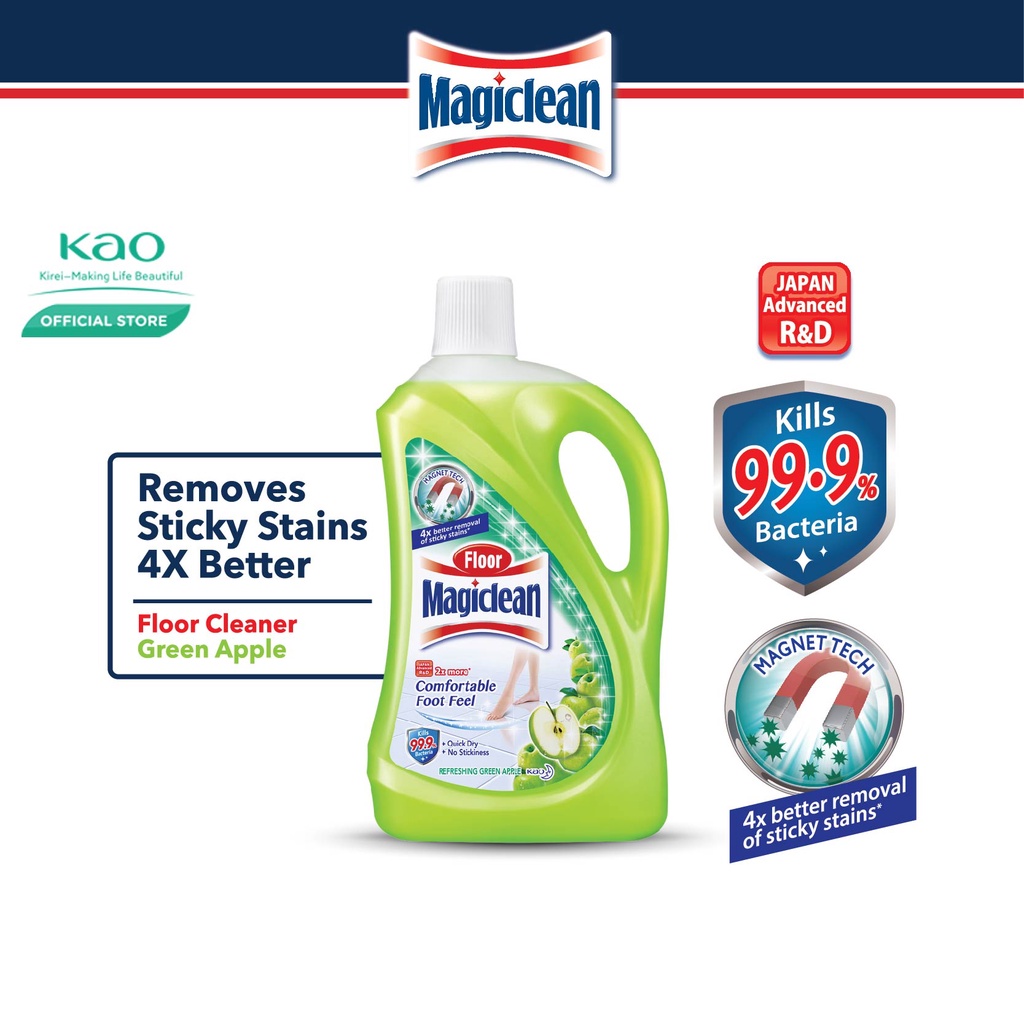 MAGICLEAN Floor Cleaner Green Apple (2000ml) | Shopee Malaysia