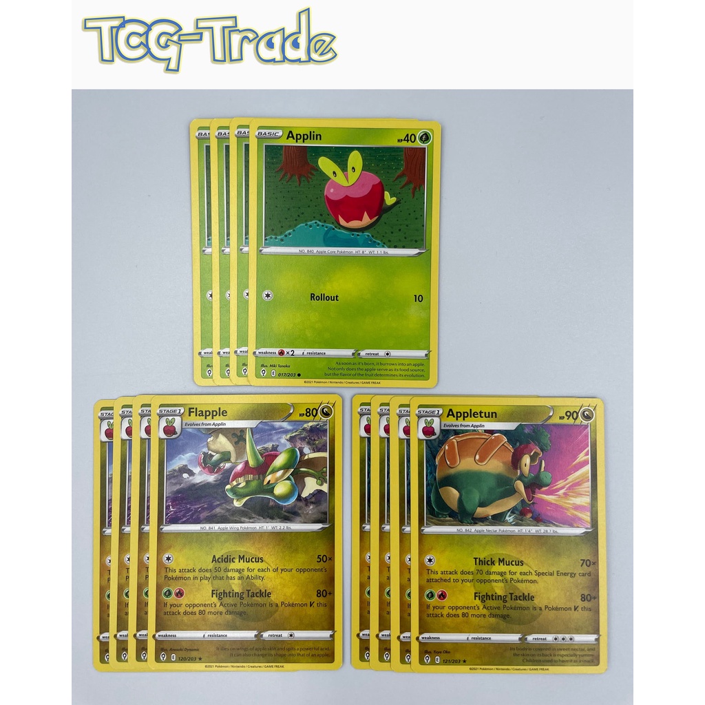 [Pokemon Player's Section] Play Set - EVS 120 Flapple & EVS 121 ...