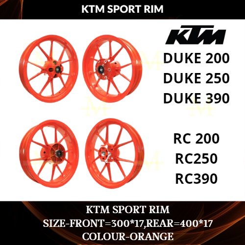 KTM DUKE 200/DUKE 250/DUKE 390/RC 200/RC 250/RC 390 SPORT RIM ORIGINAL ...