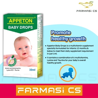 Appeton Baby Drops with Multivitamins, Lysine HCL + Taurine 30ml EXP:01 ...