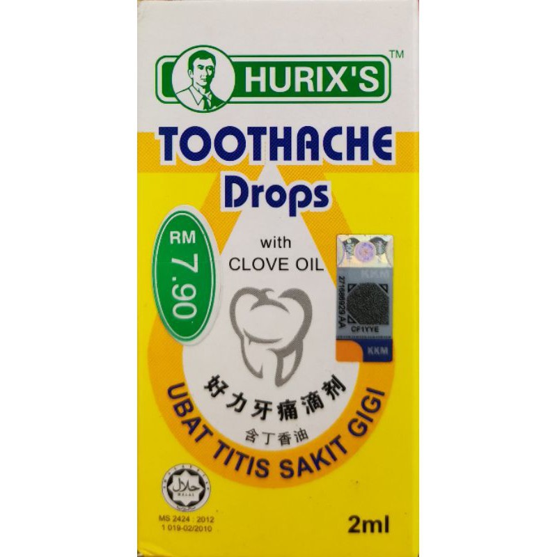 HURIX'S TOOTHACHE DROPS 2ML UBAT TITIS SAKIT GIGI | Shopee Malaysia HURIX'S TOOTHACHE DROPS 2ML UBAT TITIS SAKIT GIGI | Shopee Malaysia