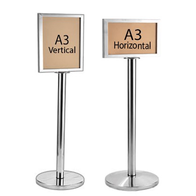 Stainless Steel Sign Stand A3 or A4 Size | Shopee Malaysia