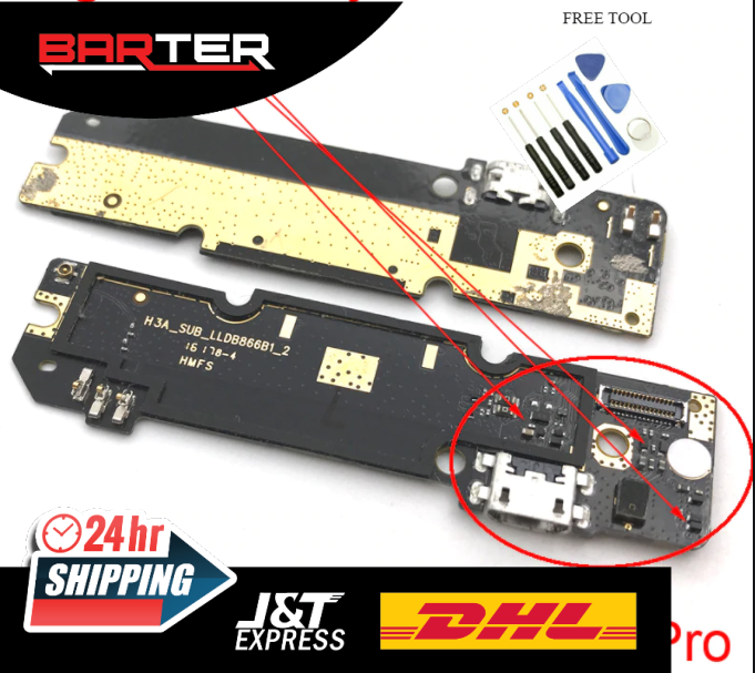 DI JAMIN 100% Original Xiaomi Redmi Note 3 Pro Charging Port Charging ...