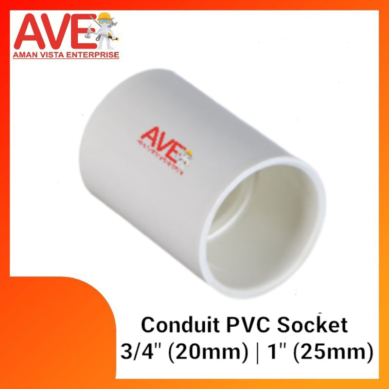 Conduit PVC Socket 3/4" (20mm) | 1" (25mm) | Shopee Malaysia