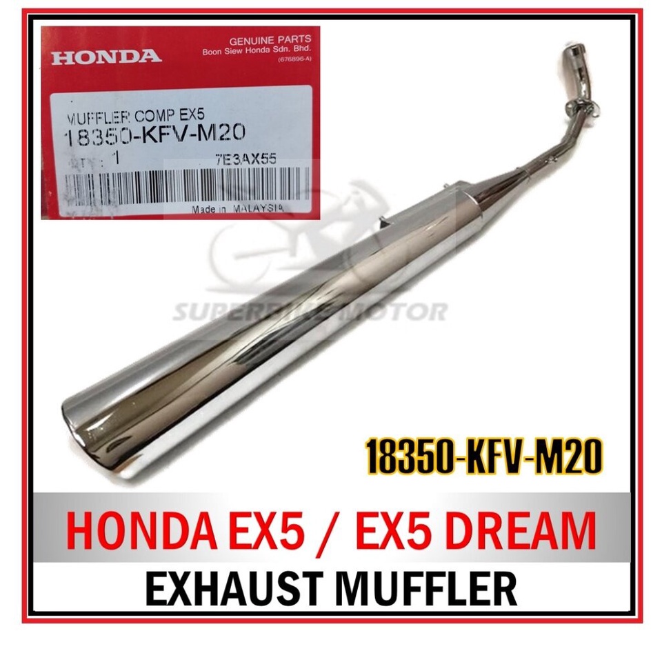 EX5 EX5 DREAM EXHAUST PIPE /MUFFLER 100% ORIGINAL HONDA 18350-KFV-M20 ...