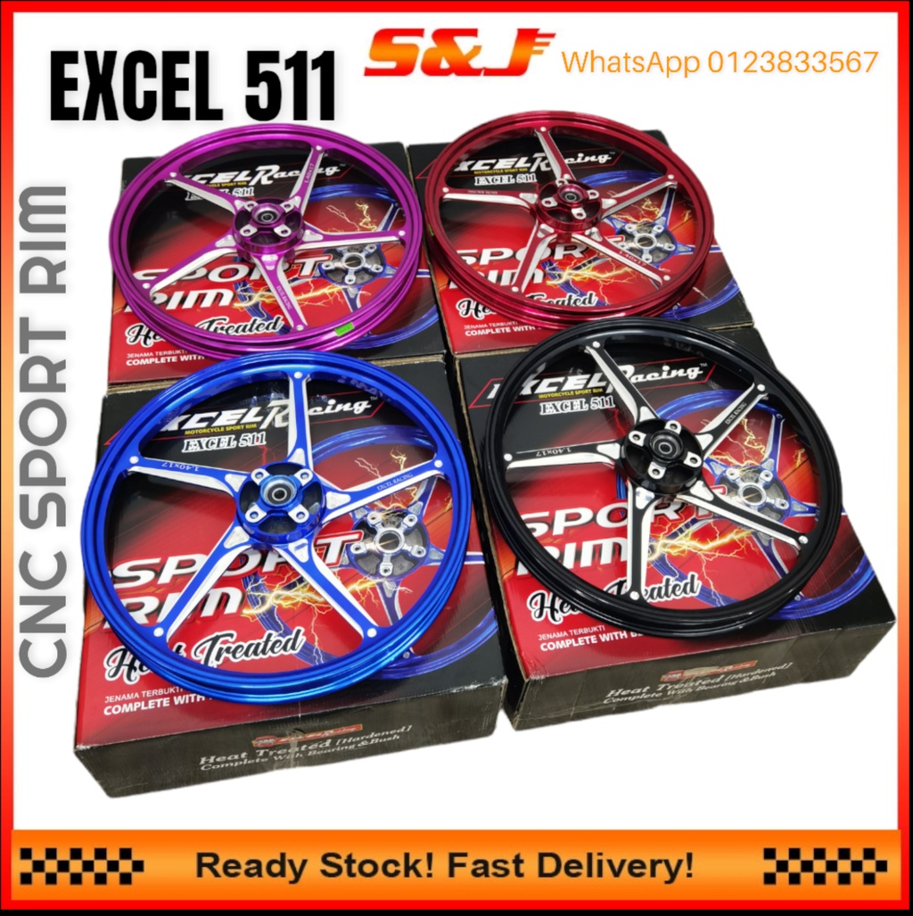 2025 EXCEL 511 FG511 CNC LAY SPORT RIM SET LC135 Y15ZR RS150 Y125Z LC135 5S WAVE100 EX5DREAM ...