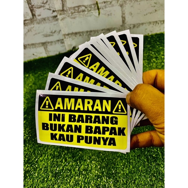 STICKER AMARAN -WARNING PRINT 👍 | Shopee Malaysia