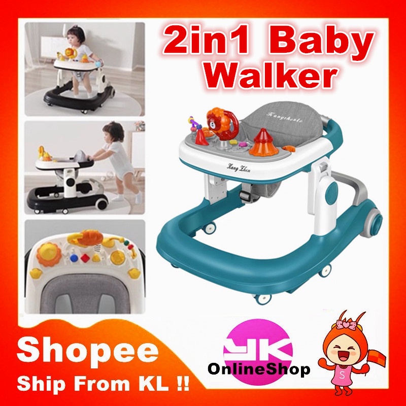 Ready Stock !! Premium Foldable Baby Walker Baby Walker With Music ...