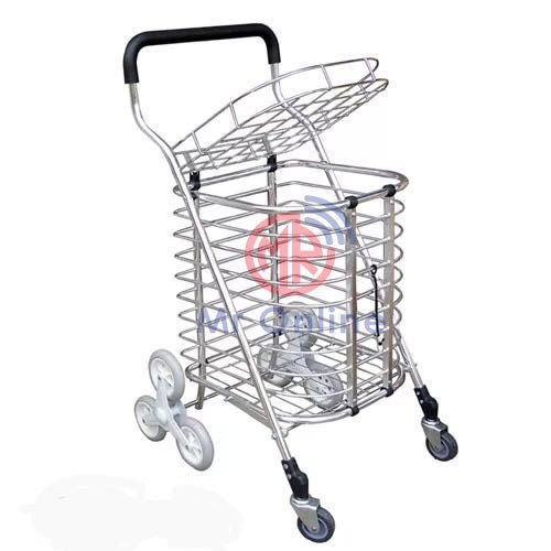 Aluminium Anti Rust Foldable Market Trolley with Cover Portable/Kereta ...