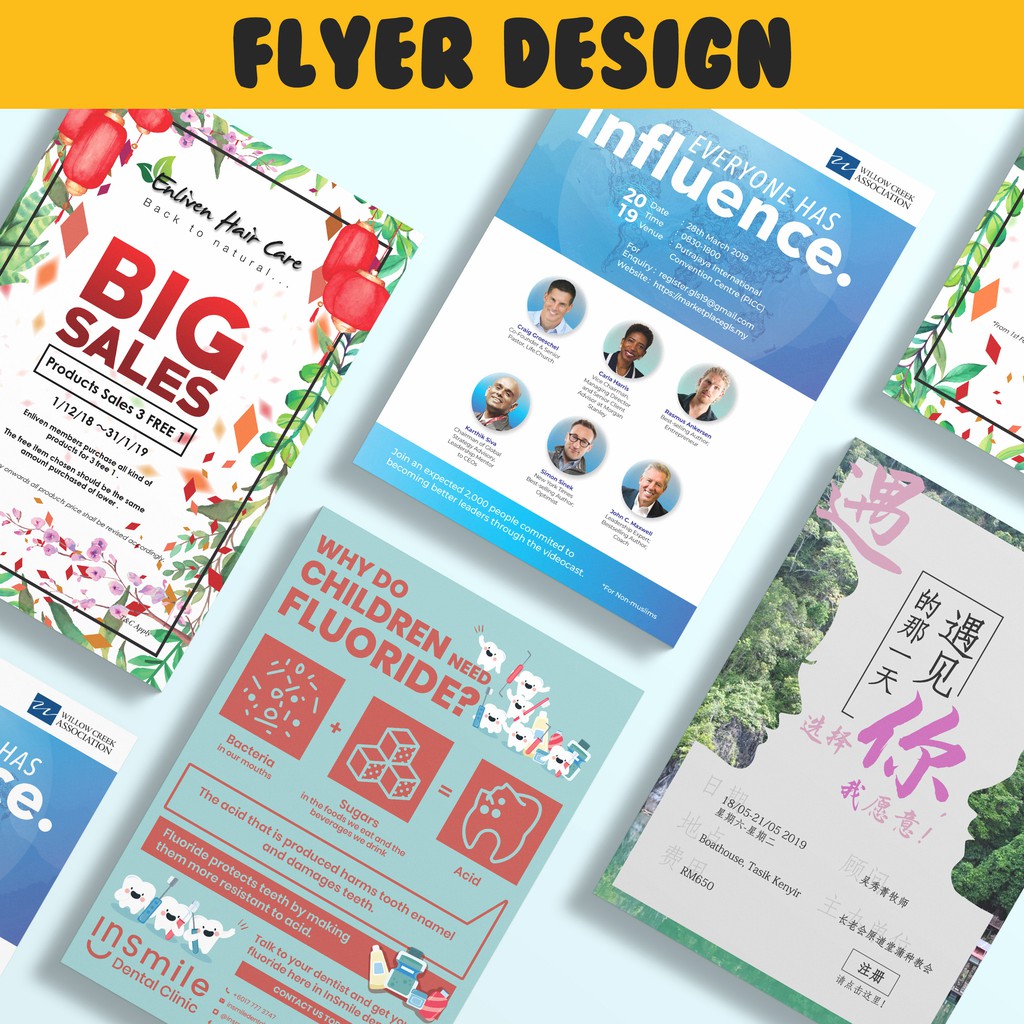 Flyer Design / Graphic Design Service (Ask For Quotation) | Shopee Malaysia