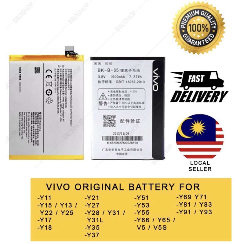 VIVO Y11 Y13 Y15 Y17 Y18 Y21 Y22 Y27 Y28 Y31 Y35 Y37 Y51 Y53 Y55 Y65 ...