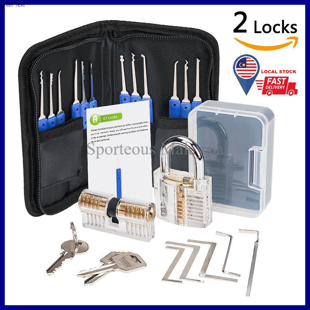 (READY STOCK) 24-IN-1 Locksmith Transparent Visible Practice Padlock ...