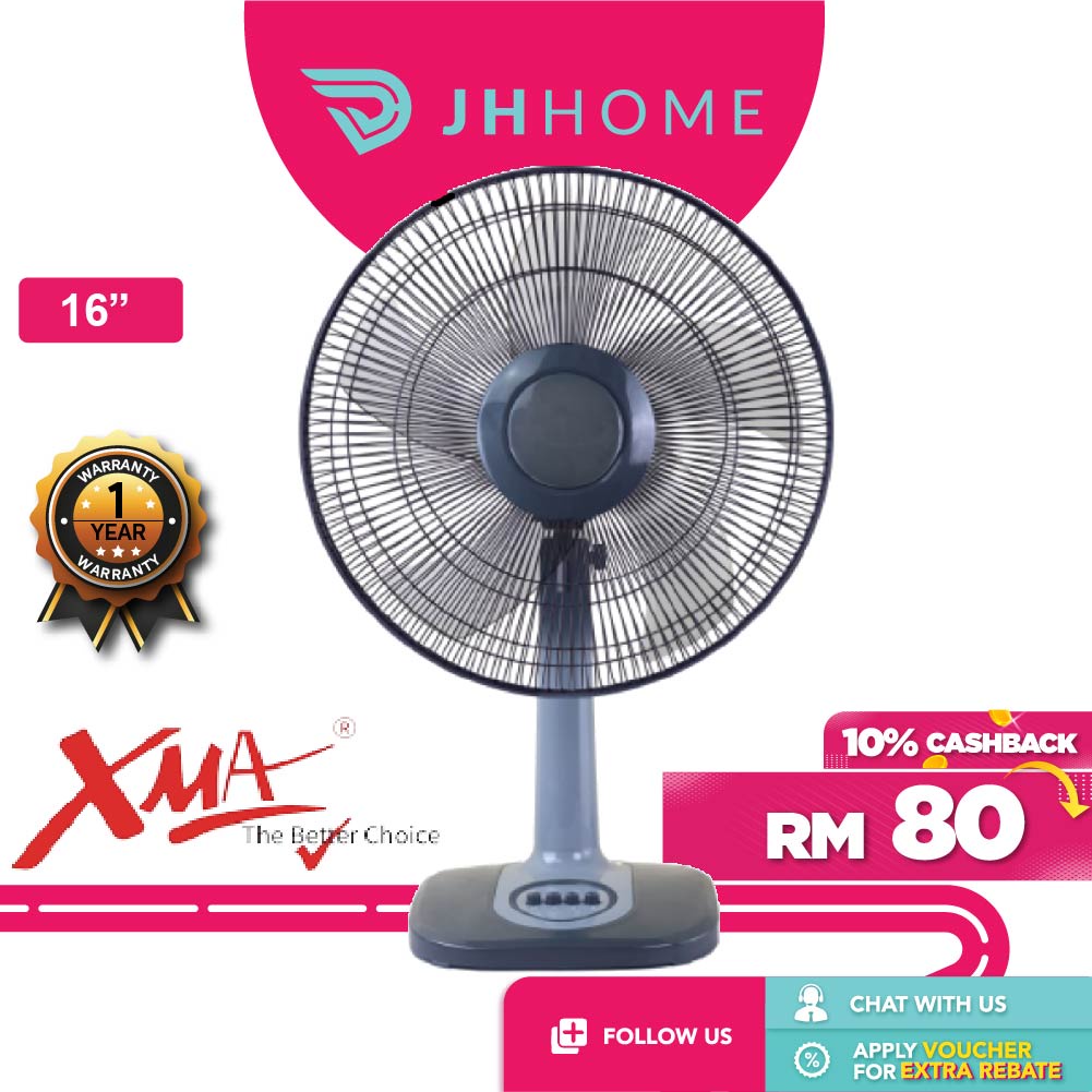 Xma 12" | 16" 5 Blades 3 Speeds Table Fan XM-1299TF | XMA-1699TF ...
