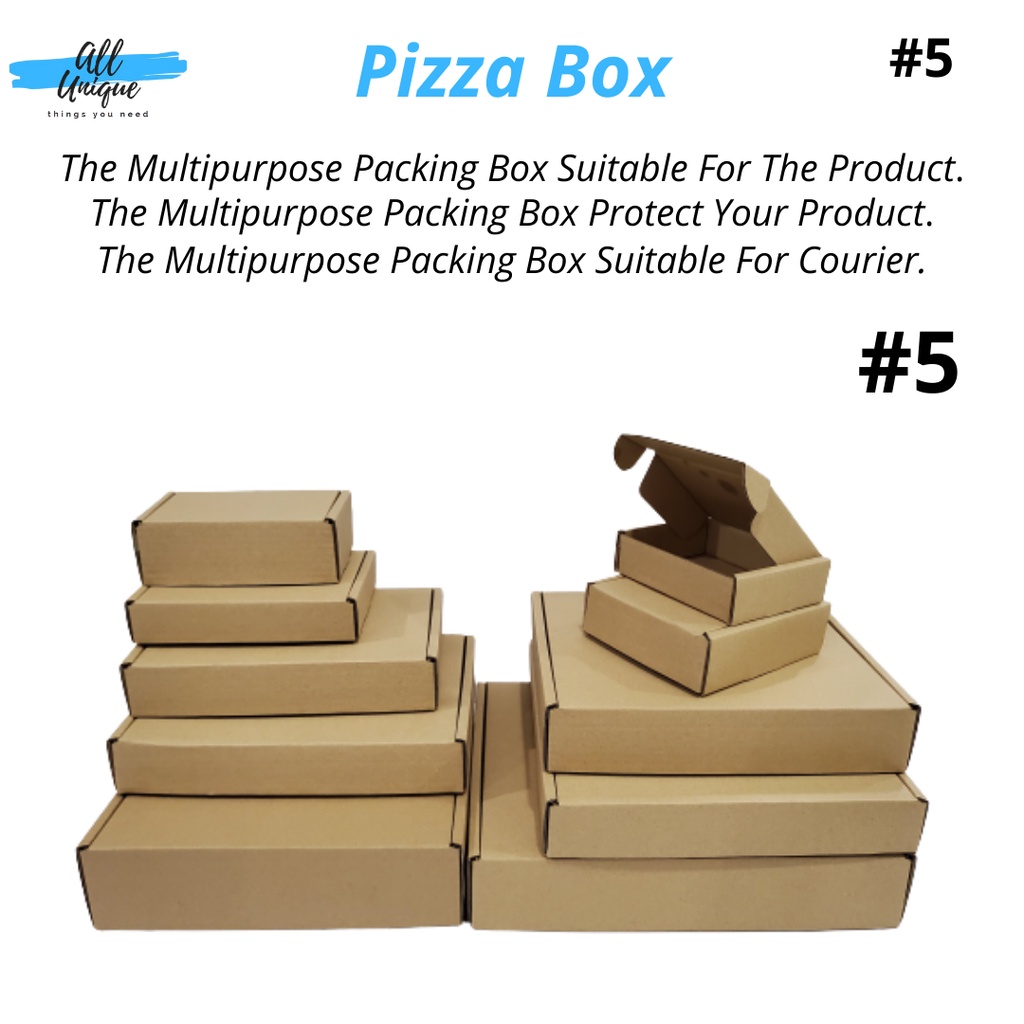 Pizza Box-#5-Carton Box-Packaging box-Courier box-Pizza Box-Kotak ...
