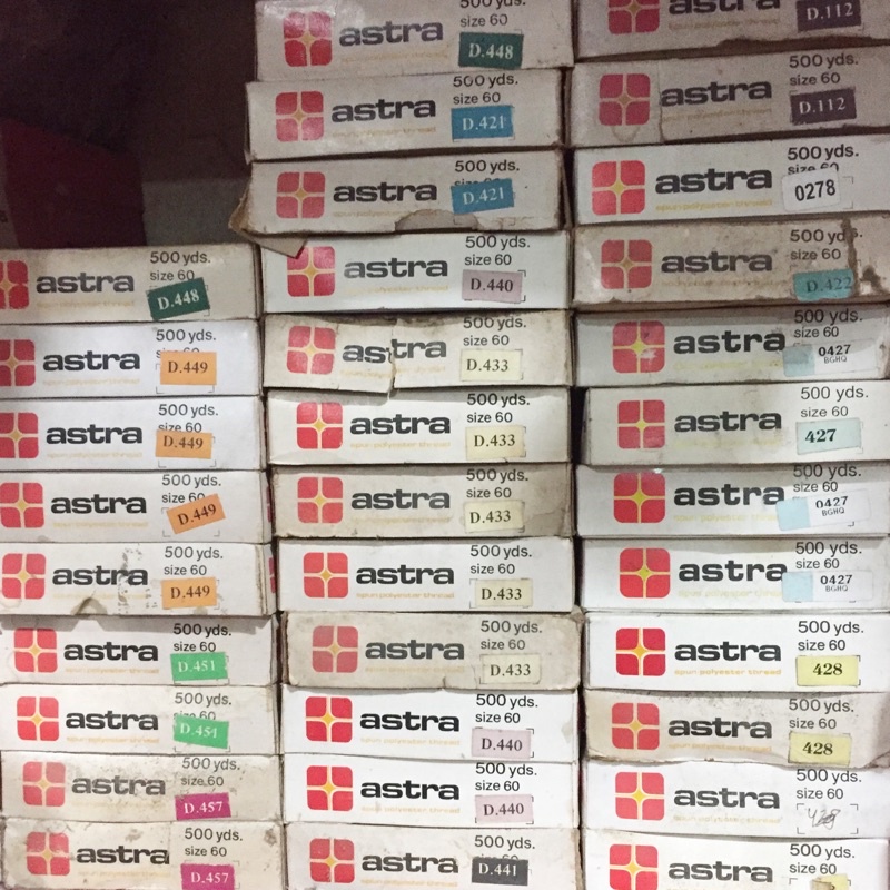 Astra Sewing Thread 500 yards per dozen | Shopee Malaysia
