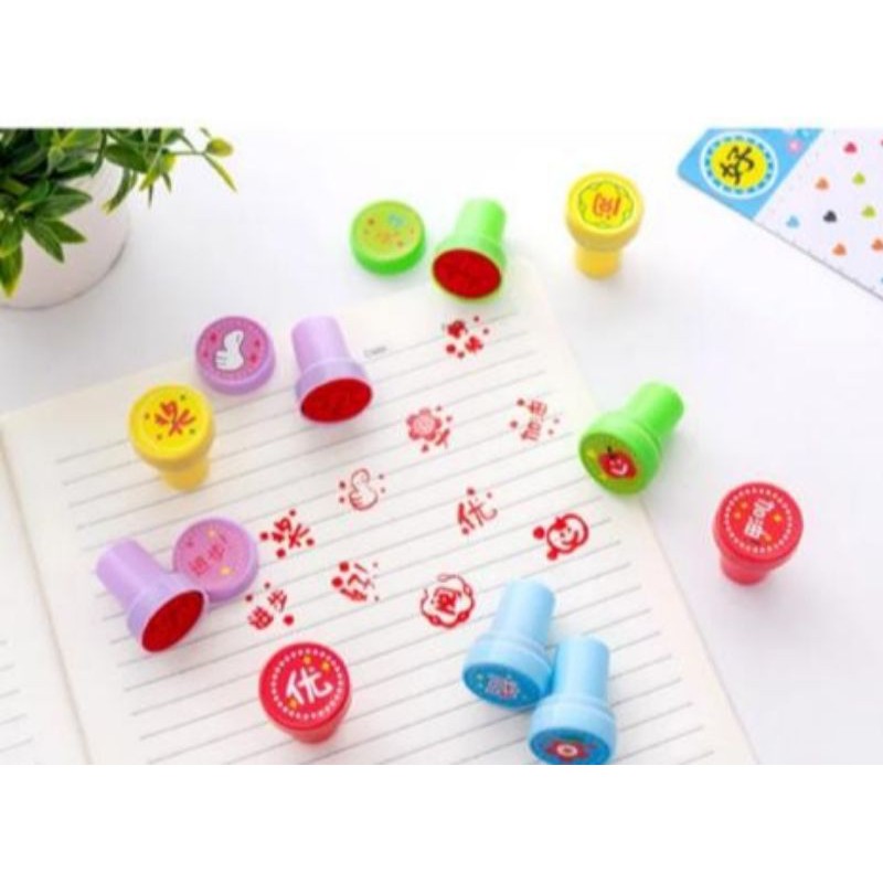 ready stock kids pre ink chop cute design, smileys, compliments ...