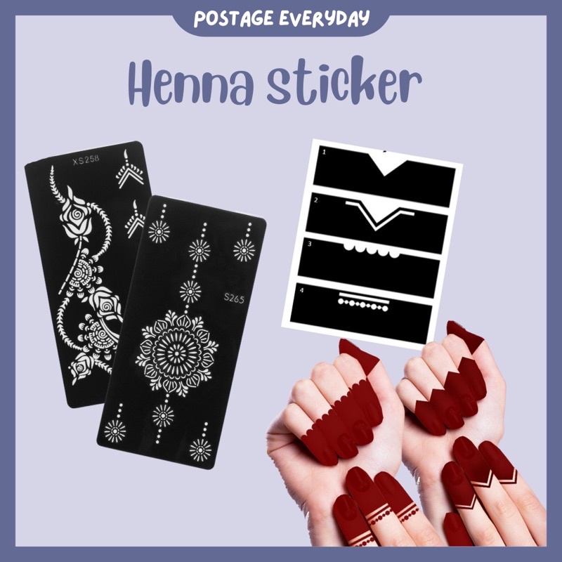 HENNA STICKER READY STOCK | STICKER INAI LAWA | STICKER JARI | STICKER ...
