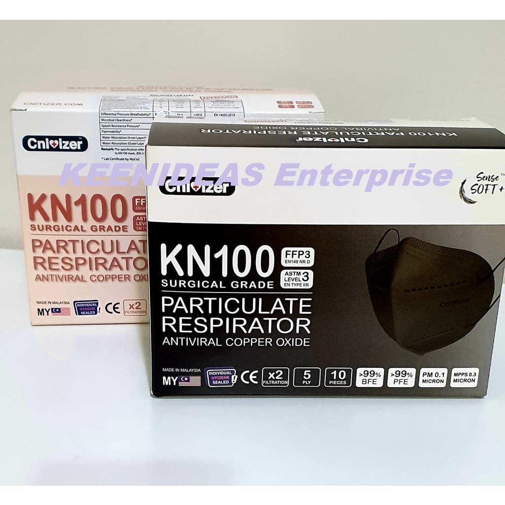 🔥GREAT DEAL🔥 Cnitizer KN100 5ply Surgical Grade Particulate Respirator Face Mask / Antiviral ...