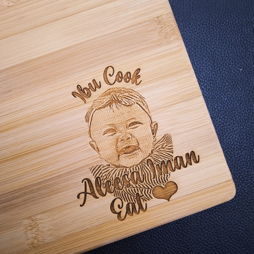 Custom Cutting board / chopping board / PAPAN PEMOTONG laser engrave ...