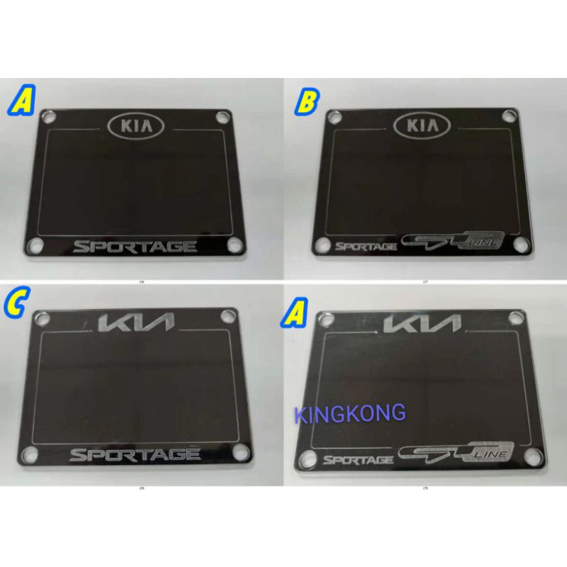 ACRYLIC ROAD TAX STICKER HOLDER 4 SUCTION CUP - KIA SPORTAGE | Shopee ...