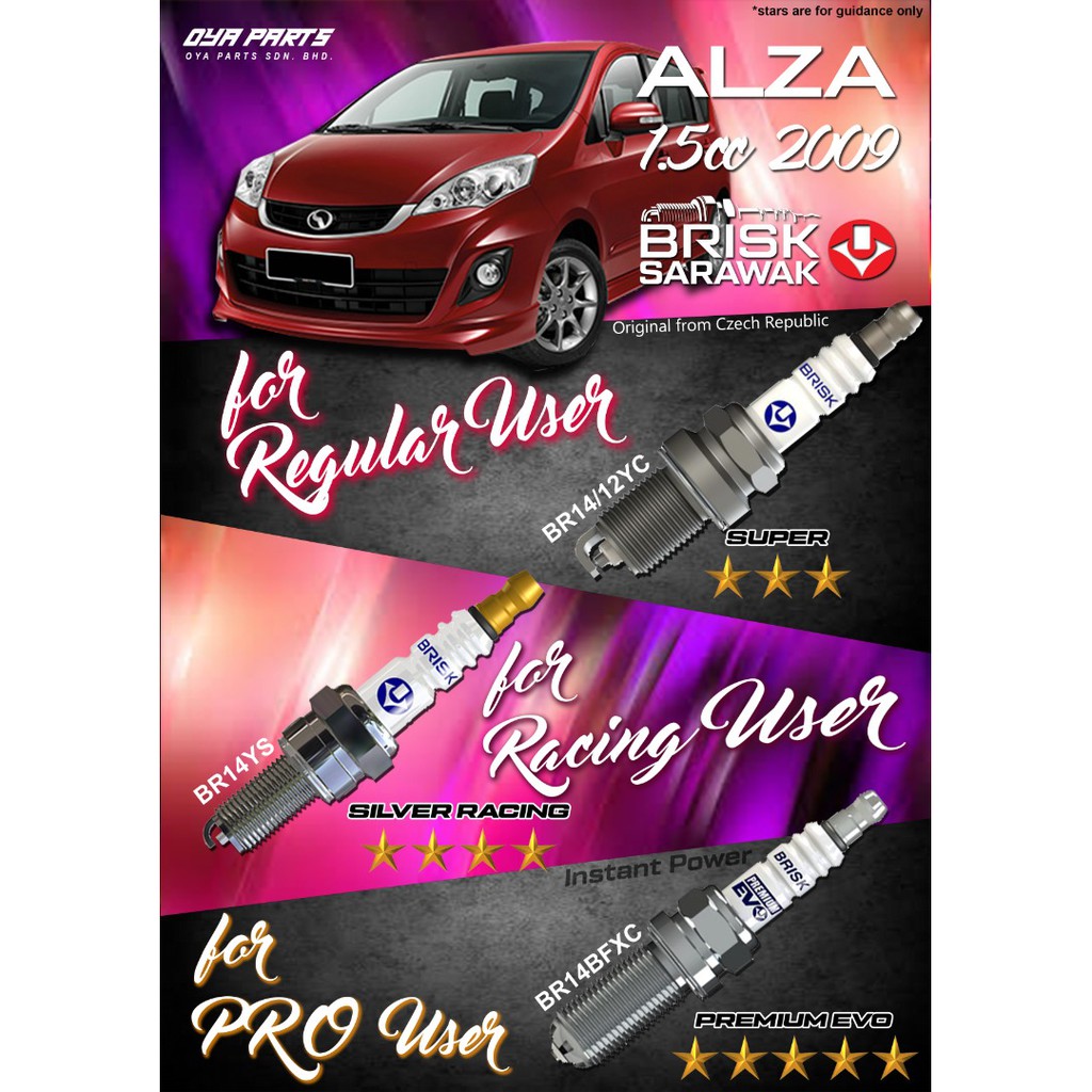 Brisk Spark Plug Perodua Performance Alza Myvi | Shopee Malaysia