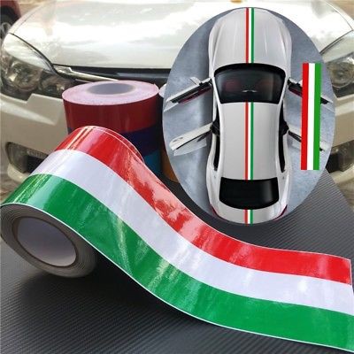 5M Italy Flag Stripe Car Kereta Hood Vinyl Sticker Decal | Shopee Malaysia