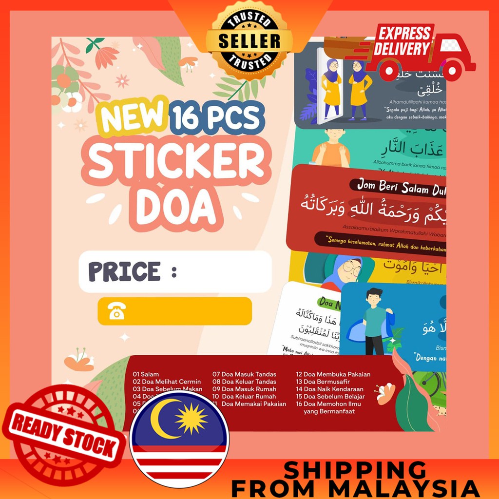 STICKER DOA (16 JENIS DOA) | Shopee Malaysia