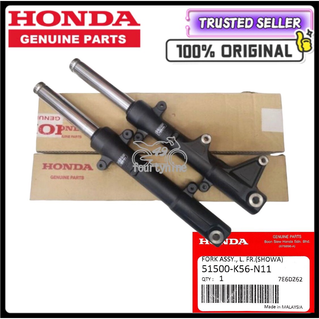 100% ORIGINAL SHOWA RS150 FRONT FORK SET 51400-K56-N11 51500-K56-N11 ...