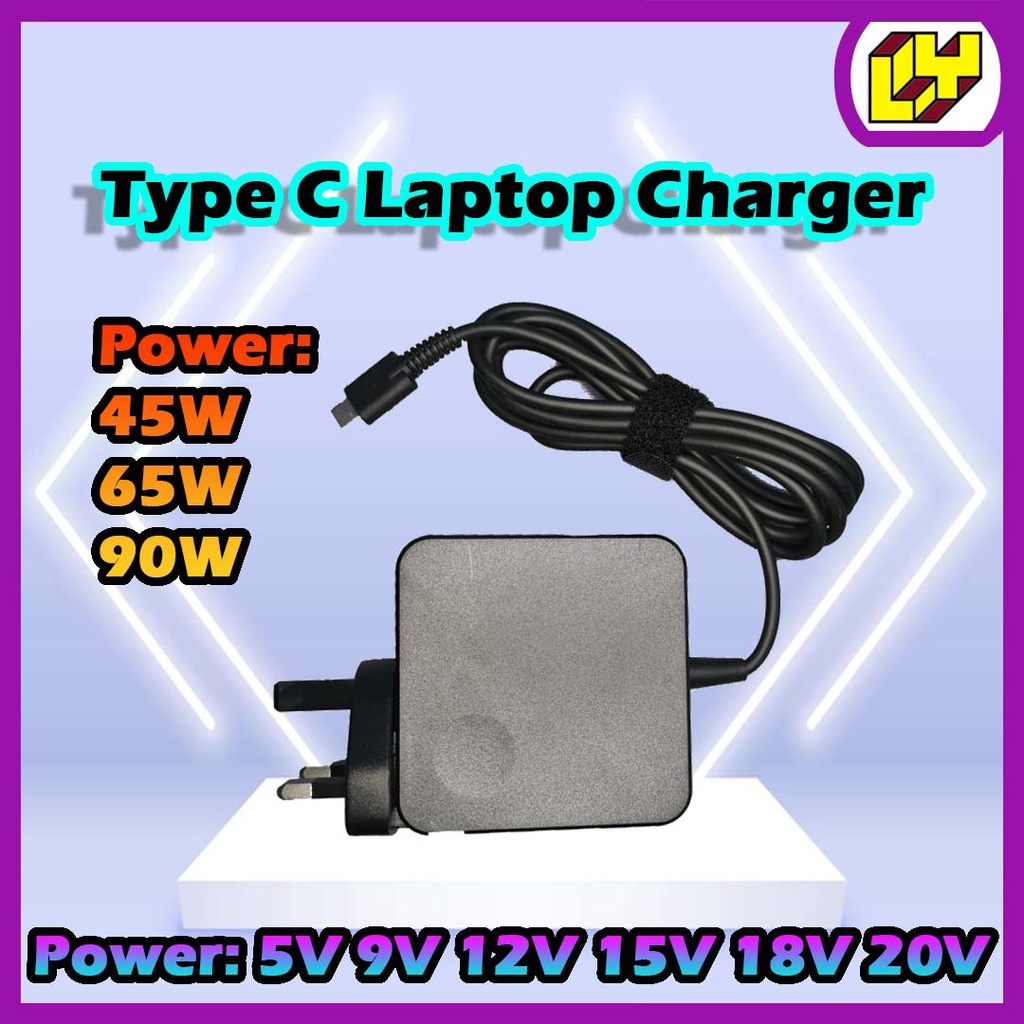(45W/65W/90W) Type C 65W USB C TypeC PD Fast Charger Power Laptop Adapter for Huawei Matebook HP ...