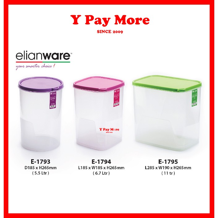 Elianware Round,Square,Rectangular Food Container/Bekas Makanan/ Food ...
