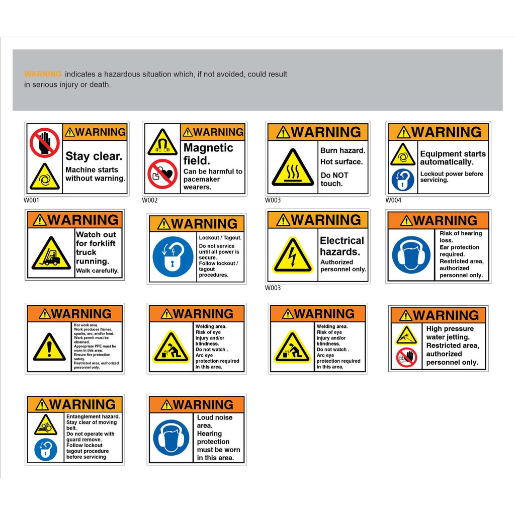 Safety Signs Warning Vinyl Sticker with Lamination Signage | Shopee ...