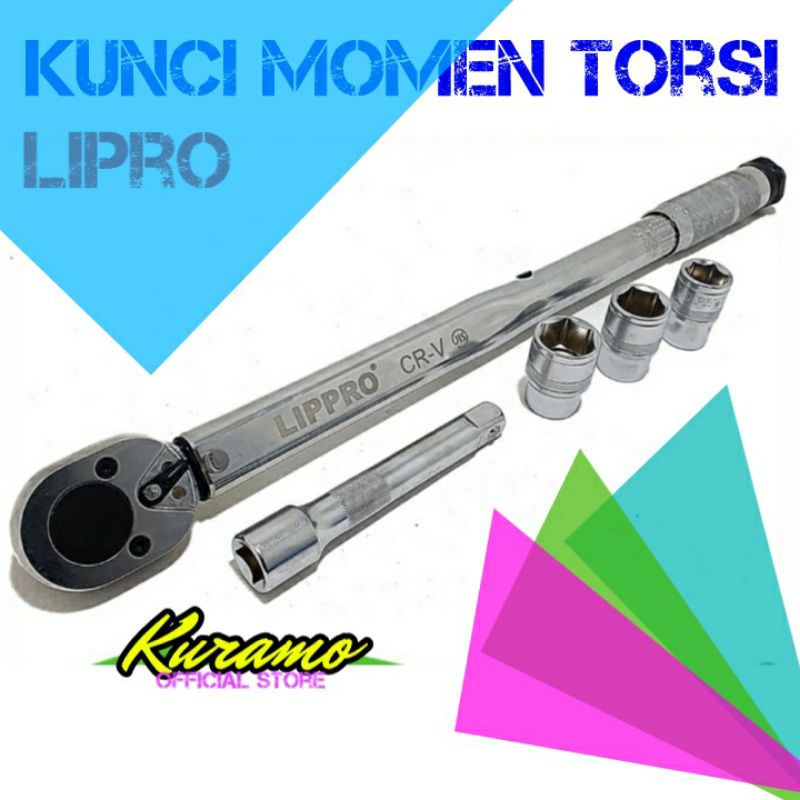 Torque Lipro 11068 Moment wrench / torque wrench / torque wrench 28 - 210 NM 1/2 inch | Shopee ...