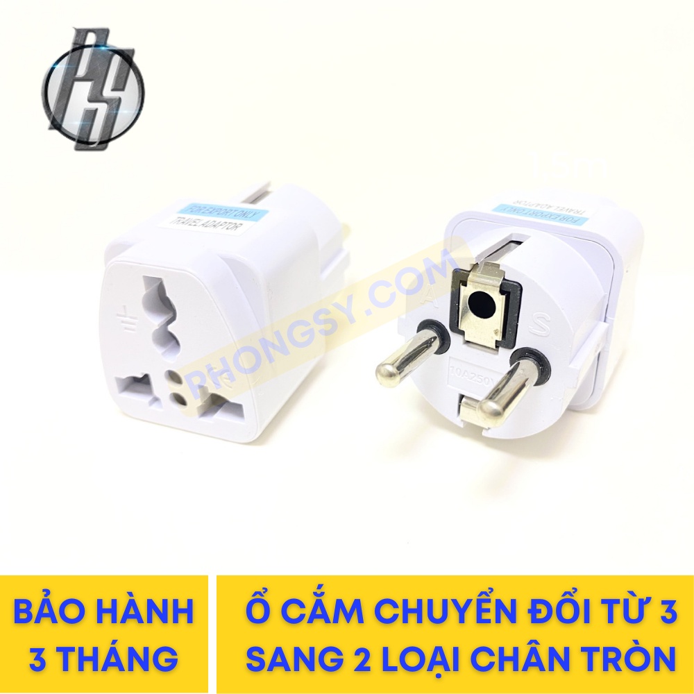 3-pin To 2-Pin European EX01 Power Plug Adapter | Shopee Malaysia