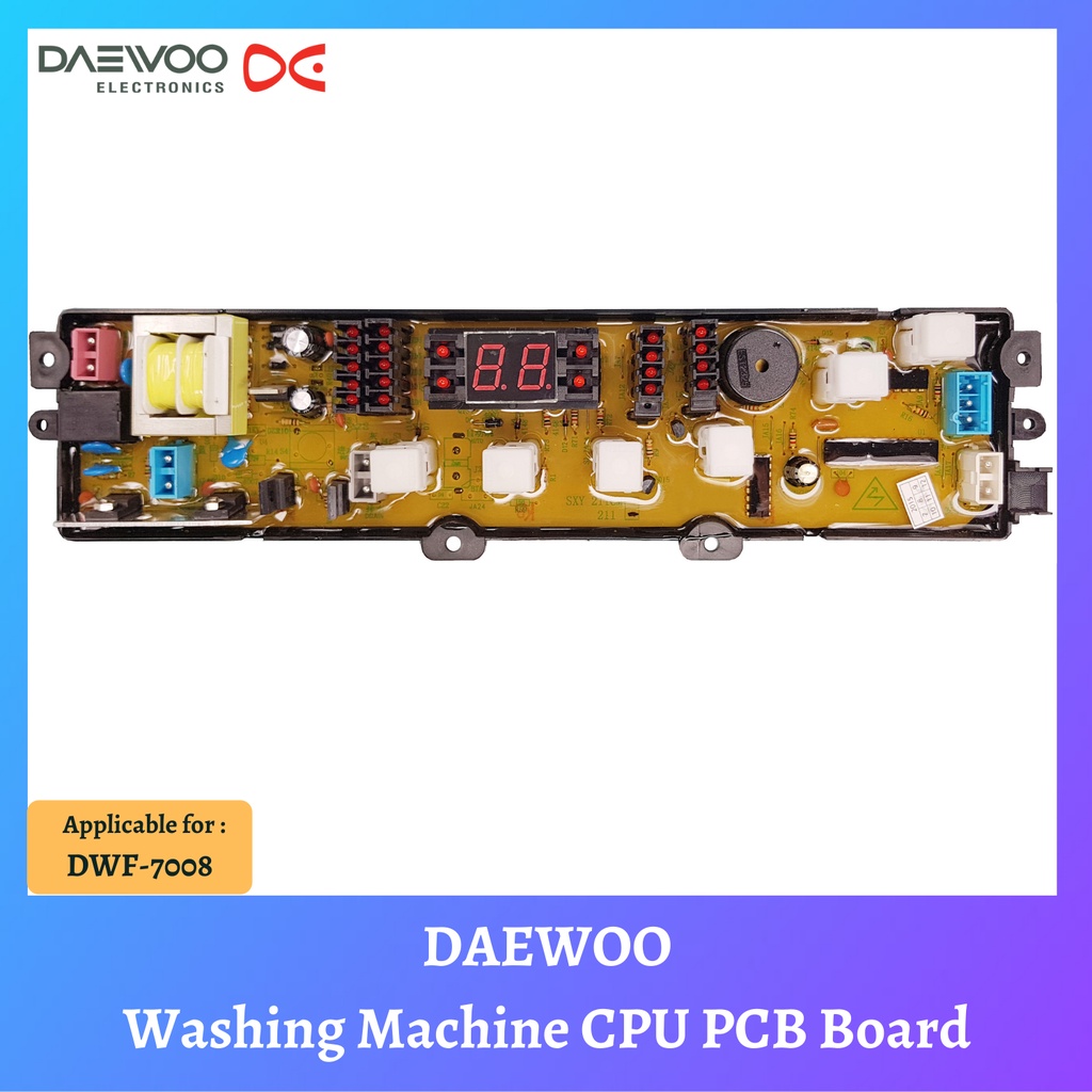 DAEWOO Washing Machine CPU PCB Board / Papan PCB Mesin Basuh DWF-7008 ...