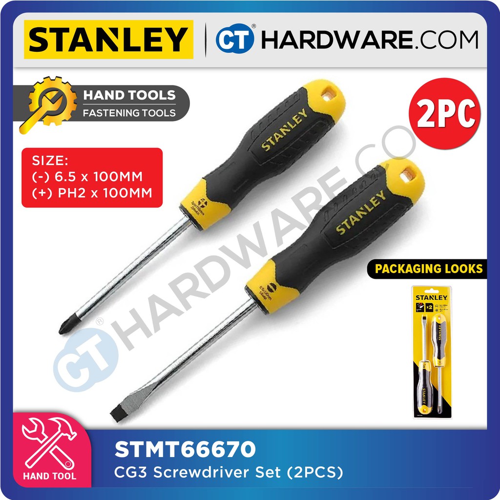 STANLEY STMT66670 CG3 SCREWDRIVER 2PCS SET | Shopee Malaysia