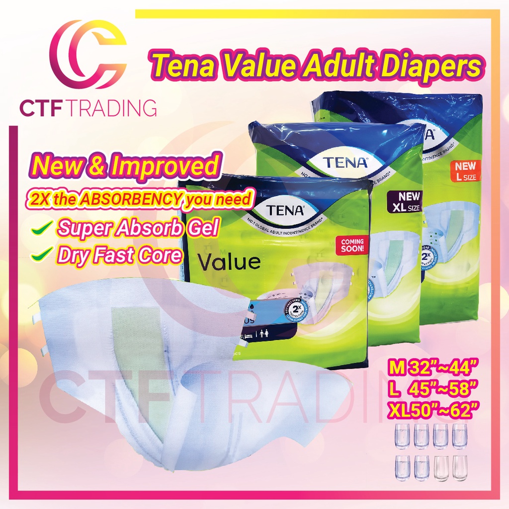 CTF Tena Value Adult Diapers ( 8Packet/Carton ) | Shopee Malaysia