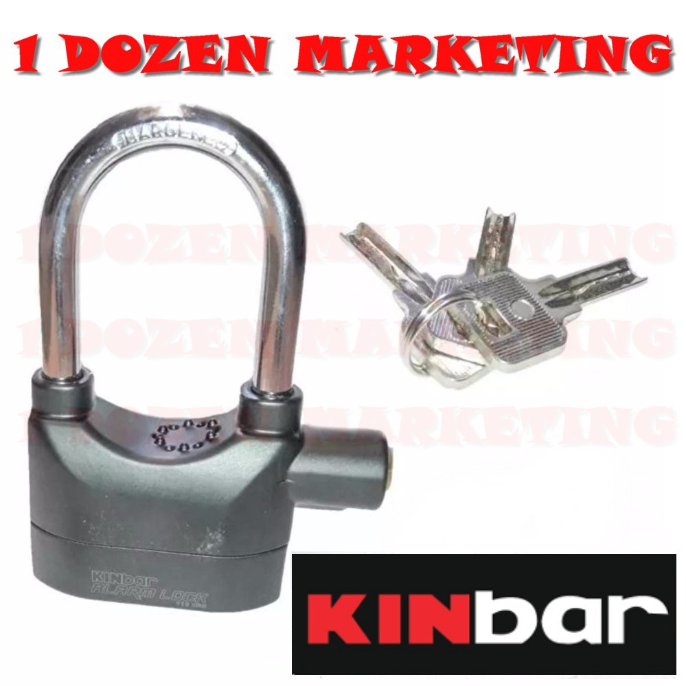 1 Dozen Secure KINBAR Long 110dB Siren Alarm Lock | Shopee Malaysia